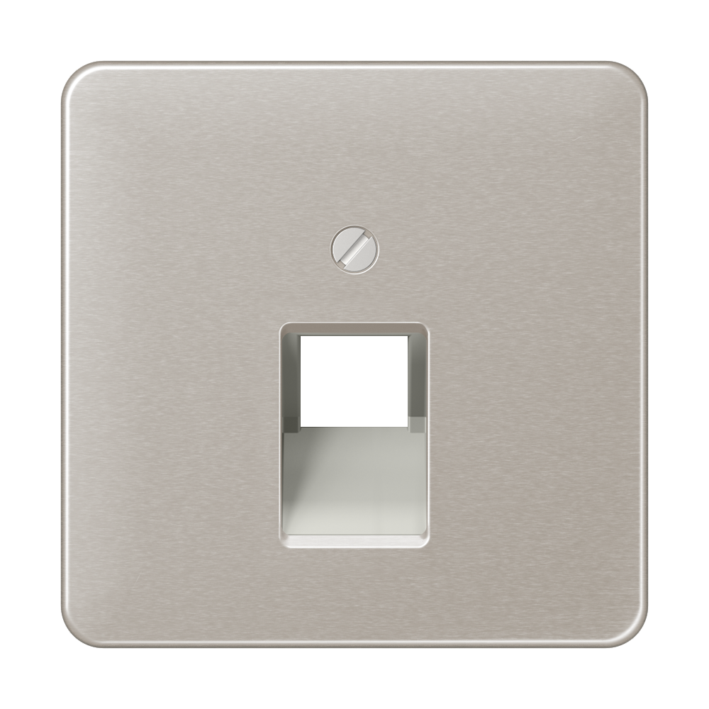 Centre plate for IAE/UAE sockets, 1 x 8-pole, platinum | CD 569-1 UA PT