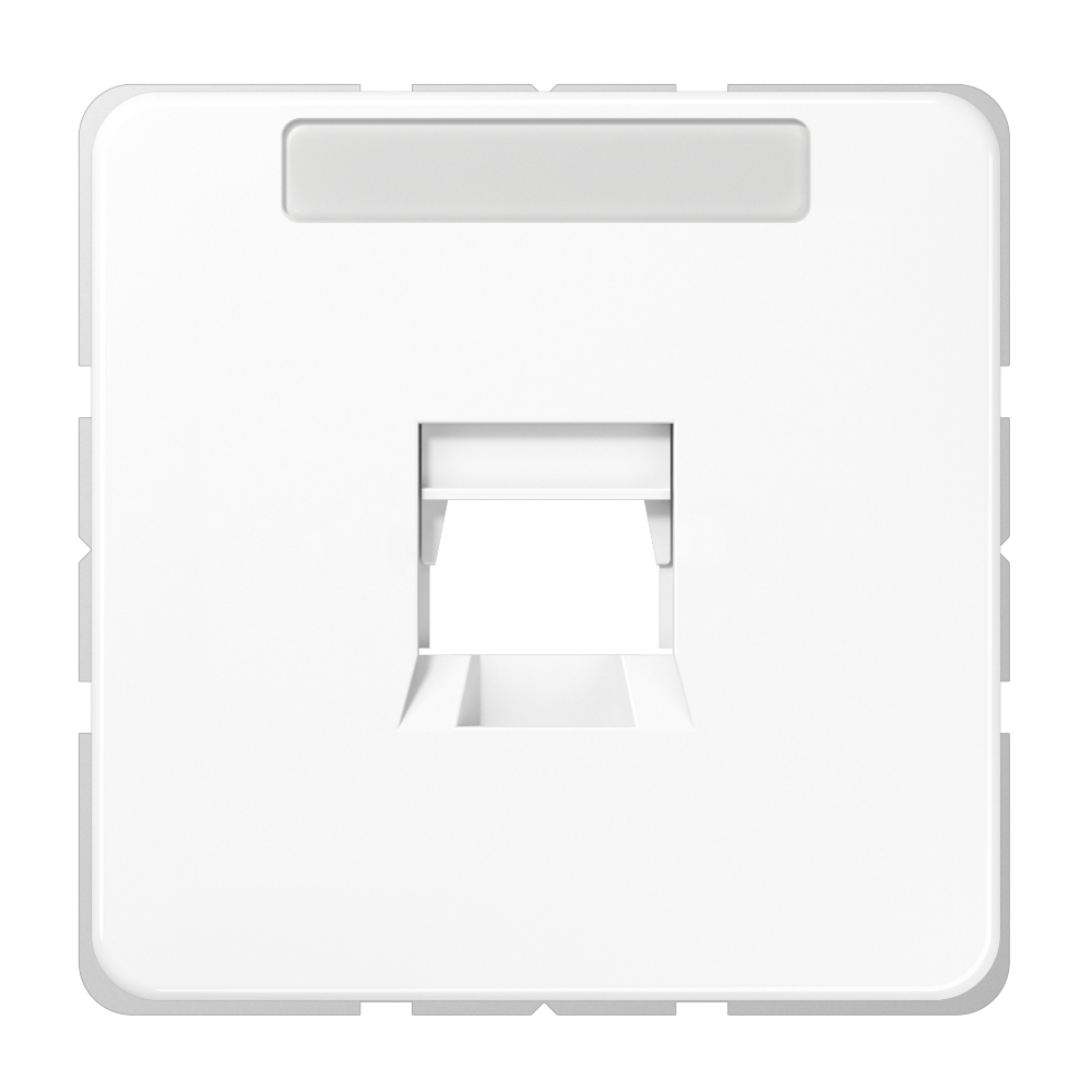 Centre plate (snap-on fixing) for modular jack sockets, 1-gang, UMA ...