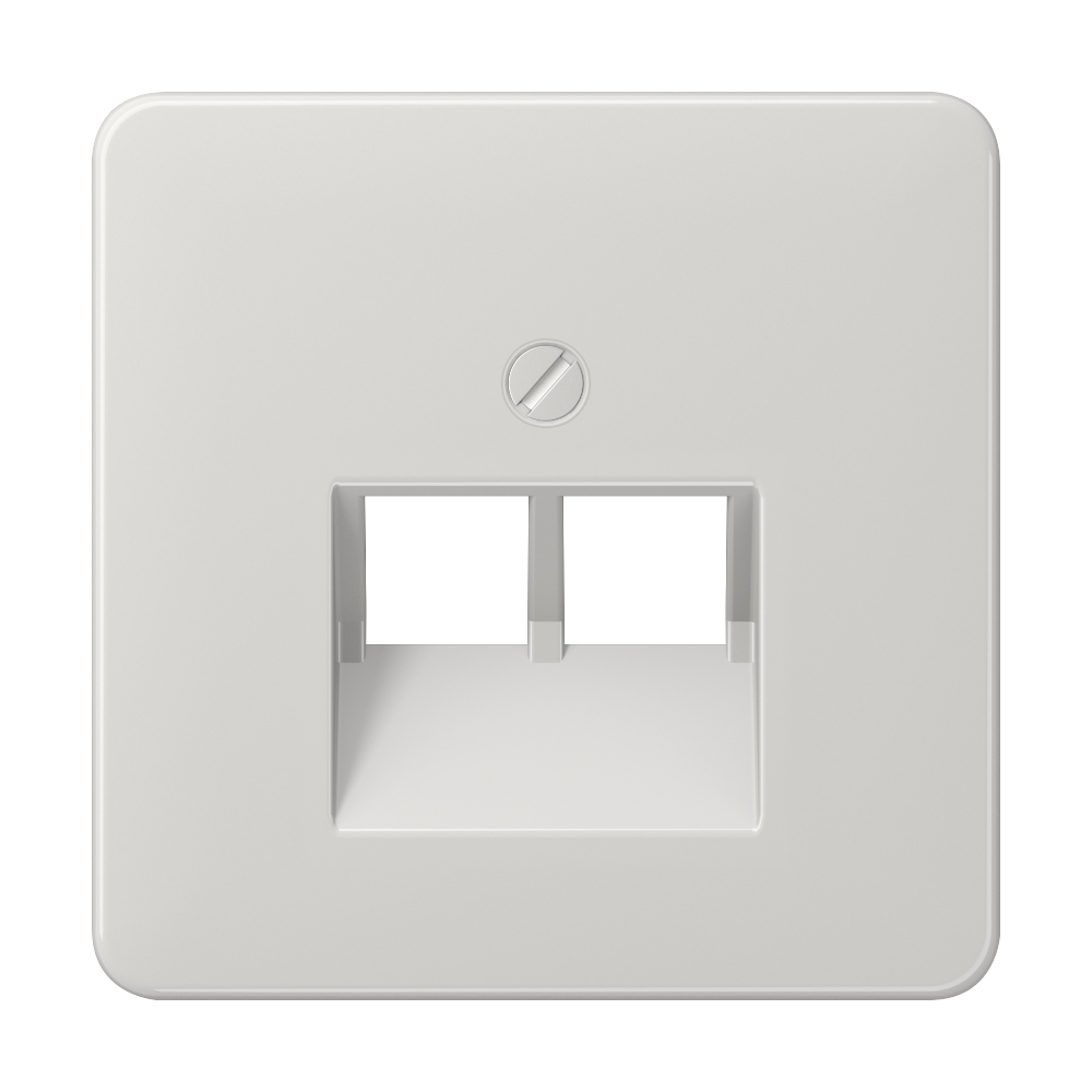 Centre plate for IAE/UAE sockets, 2 x 8-pole, light grey | CD 569-2 UA LG