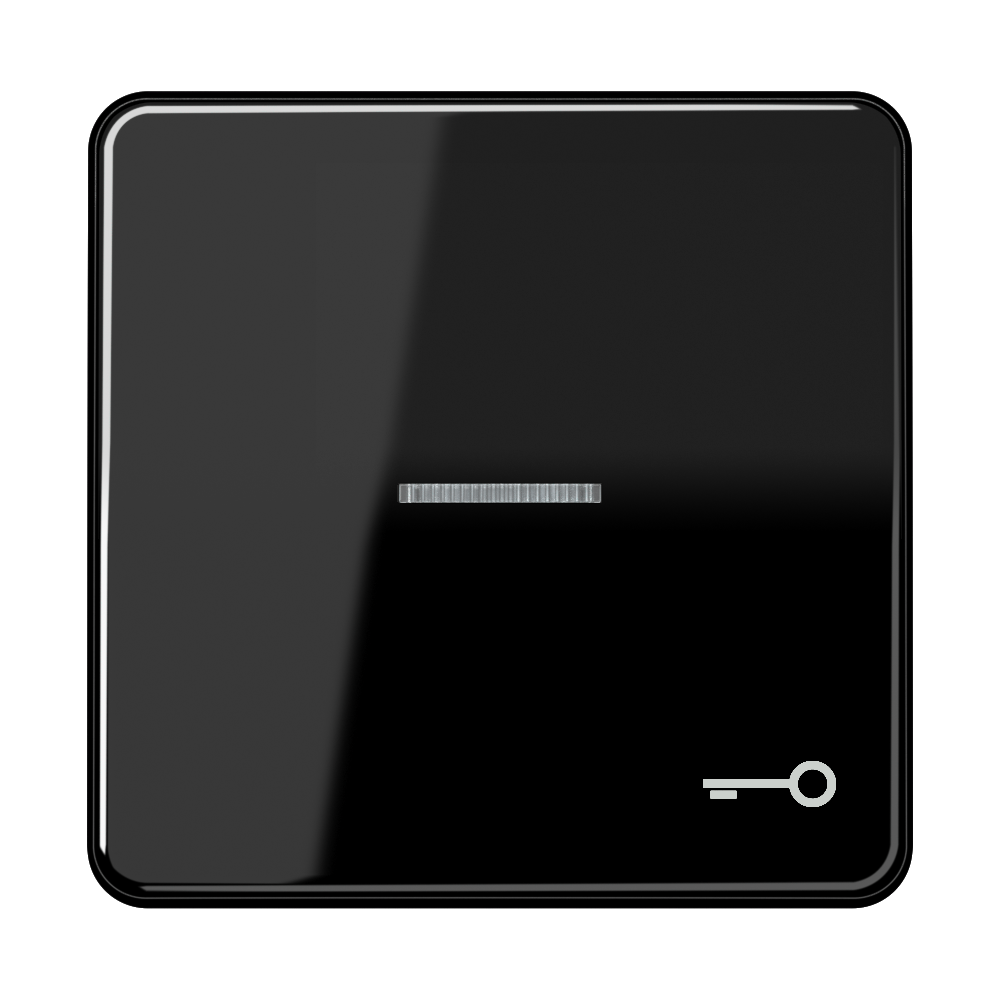 1-gang rocker, with lens, symbol "door", black | CD 590 KO5T SW