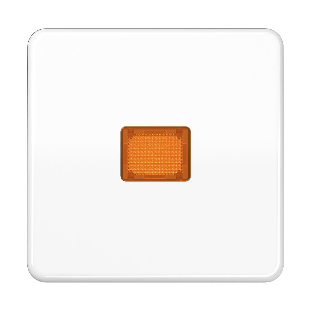 Enjoliveur touche 1 voie, mit Lichtaustrittsfenster, Blanc | CD 590 KO WW