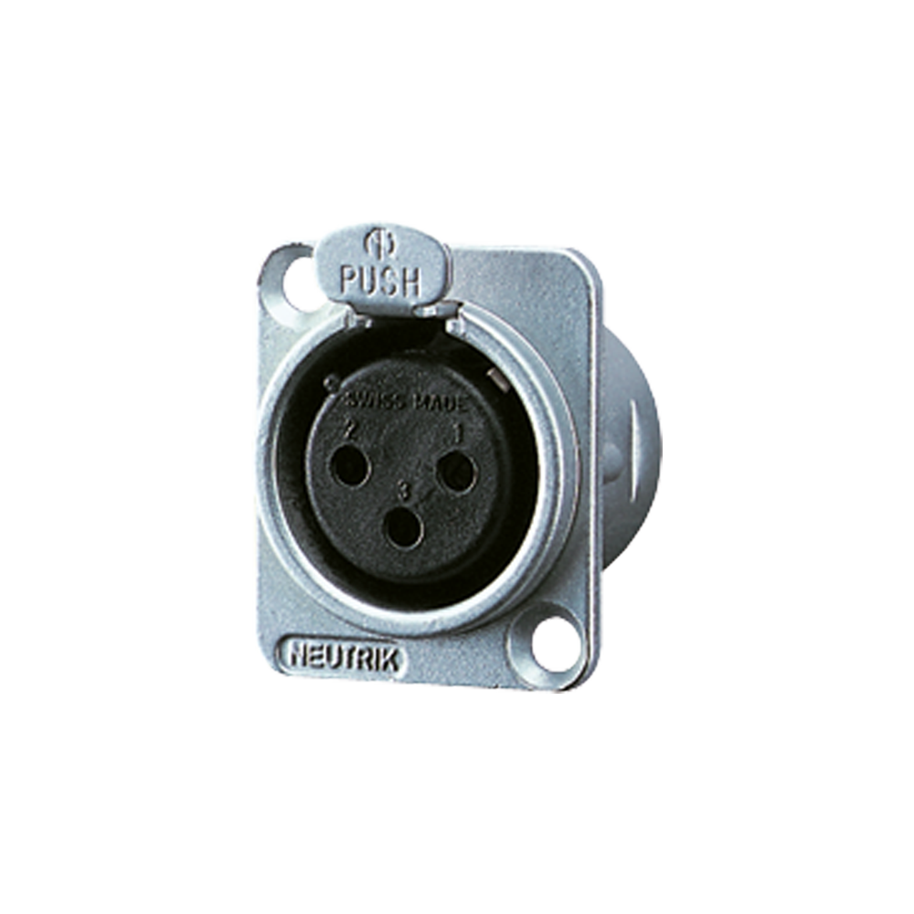 XLR connector with panel housing female 1-gang | CXLR-D