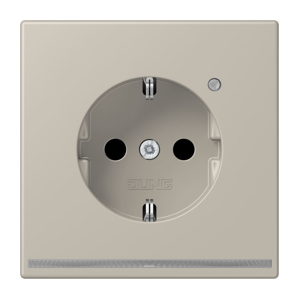 SCHUKO® socket with LED floor pilot light, Safety+, thermoplastic ...