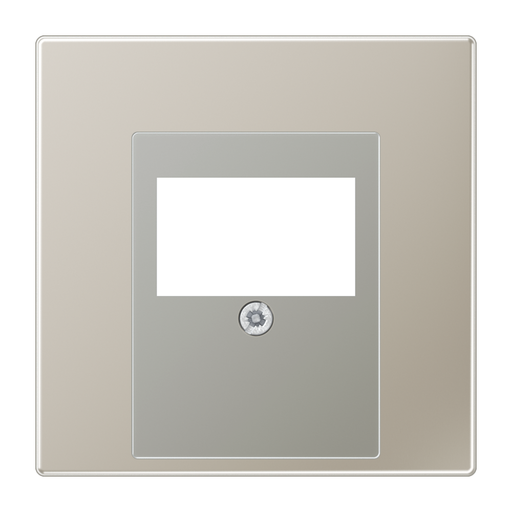 Centre plate for telephone sockets, 1-gang, stainless steel | ES 2969 T