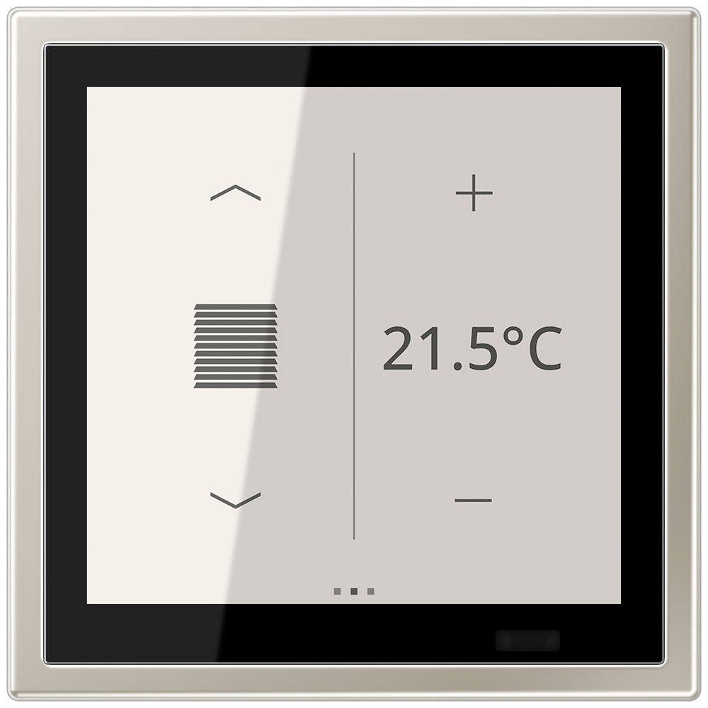 KNX room controller LS TOUCH with frame LS 990, Secure, stainless steel ...