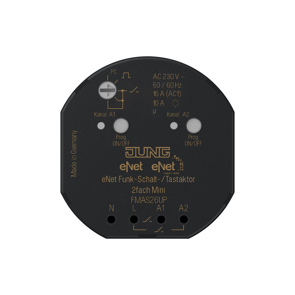 eNet Funk-Schalt-/Tastaktor 2fach Mini | FM AS 26 UP