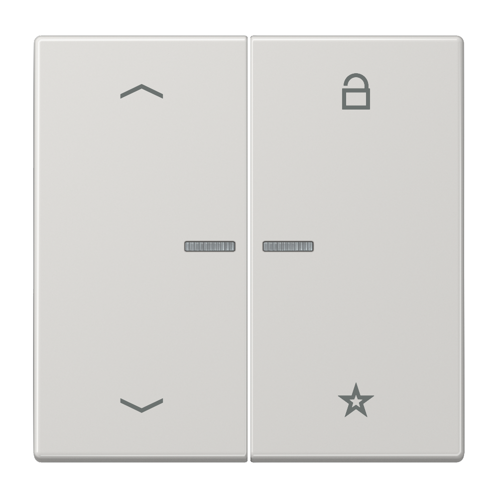 eNet push-button universal, with arrow symbols, with lens, light grey ...