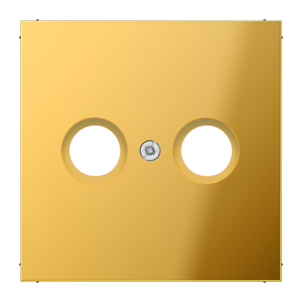 Centre plate for antenna outlet sockets, gold-coloured | GO 2990 TV