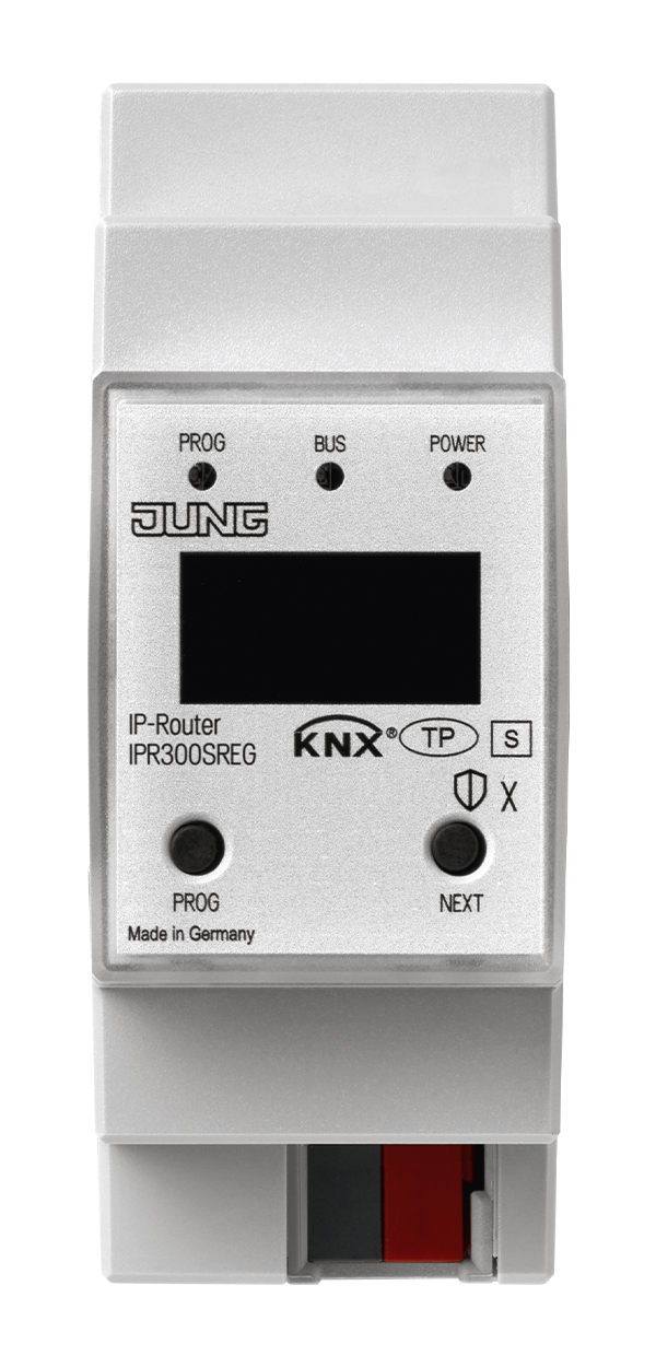 KNX IP router, rail mounting device, 2 rail units, Secure | IPR 300 SREG