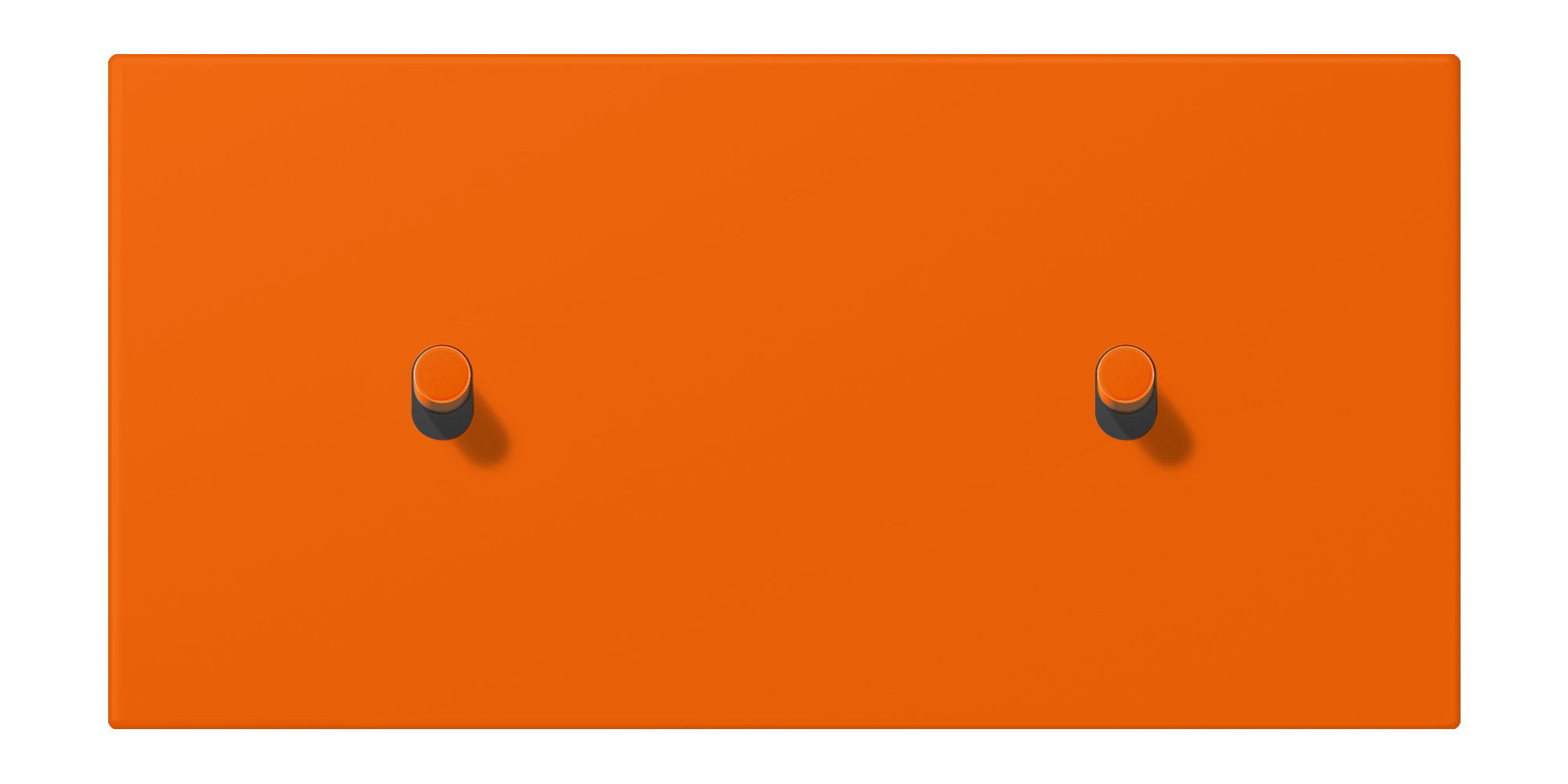 Centre plate with toggle lever "cylinder", 2 x 1 toggle lever, orange ...