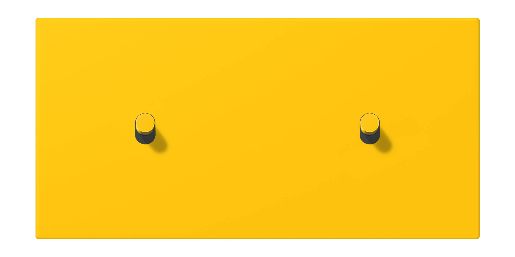 Centre plate with toggle lever "cylinder", 2 x 1 toggle lever, le jaune ...