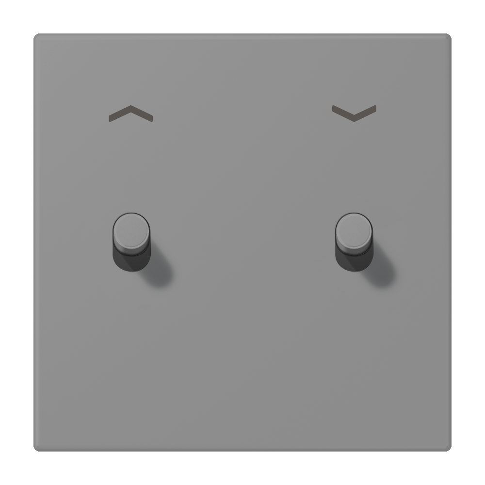 Centre plate with toggle lever "cylinder", 2 toggle levers, gris 31 ...