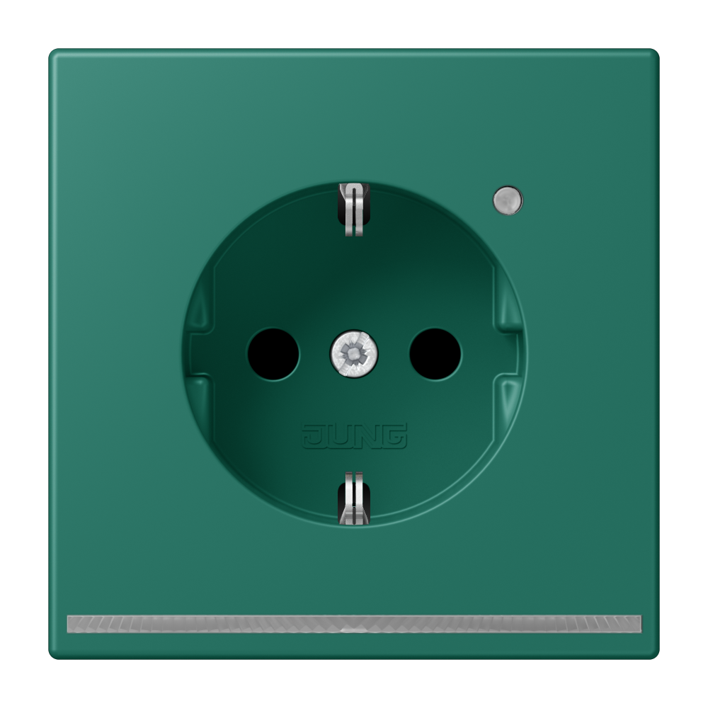 SCHUKO® socket with LED floor pilot light, Safety Plus, duroplastic ...