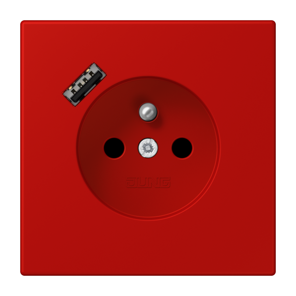 Socket, French/Belgian system with USB charger, Safety Plus ...