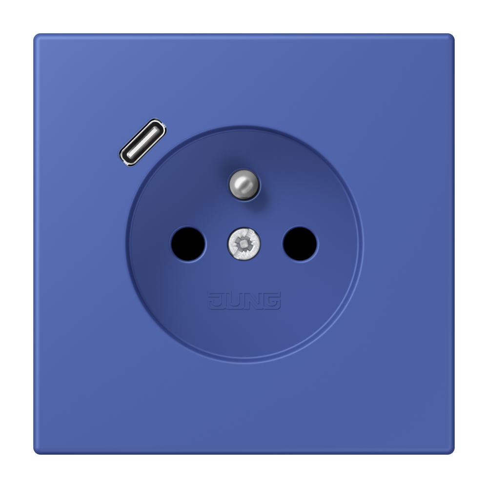 Socket, French/Belgian system with USB charger (JUNG Quick Charge ...