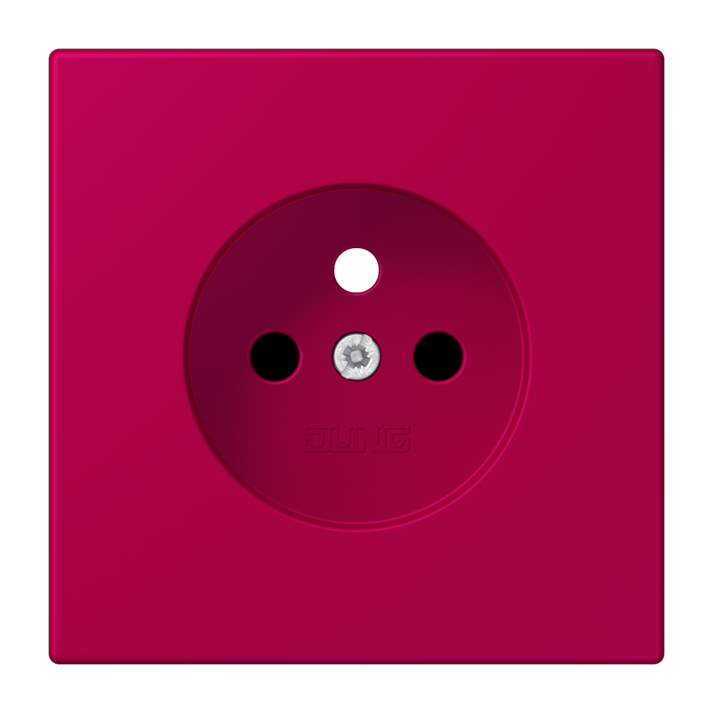 Centre plate for socket insert, French/Belgian system, Safety Plus, duroplastic lacquered, rouge ...