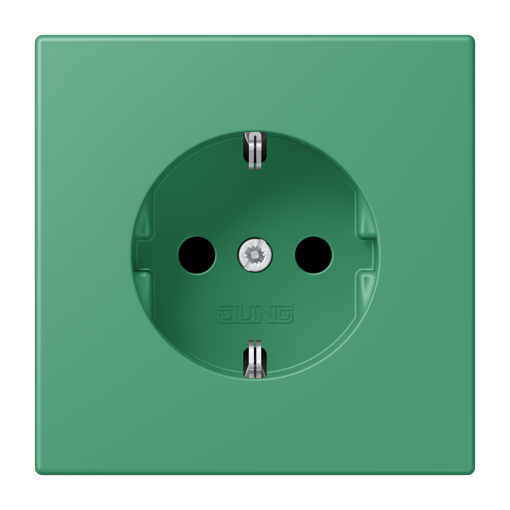 Tomada SCHUKO®, screw terminals, Safety Plus, Duroplástico lacado, vert ...