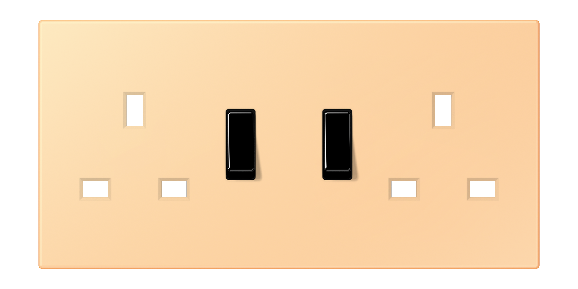 Centre plate for socket insert BS 2172 EINS and BS 3172 EINS, duroplastic, terre sienne claire ...