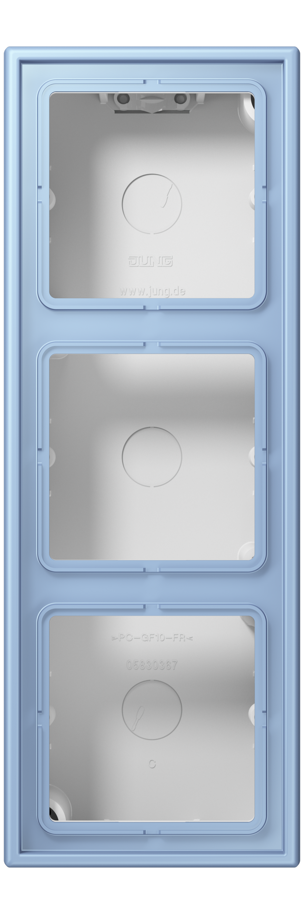 Surface cap 3-gang, LS CUBE, duroplastic lacquered, outremer moyen ...