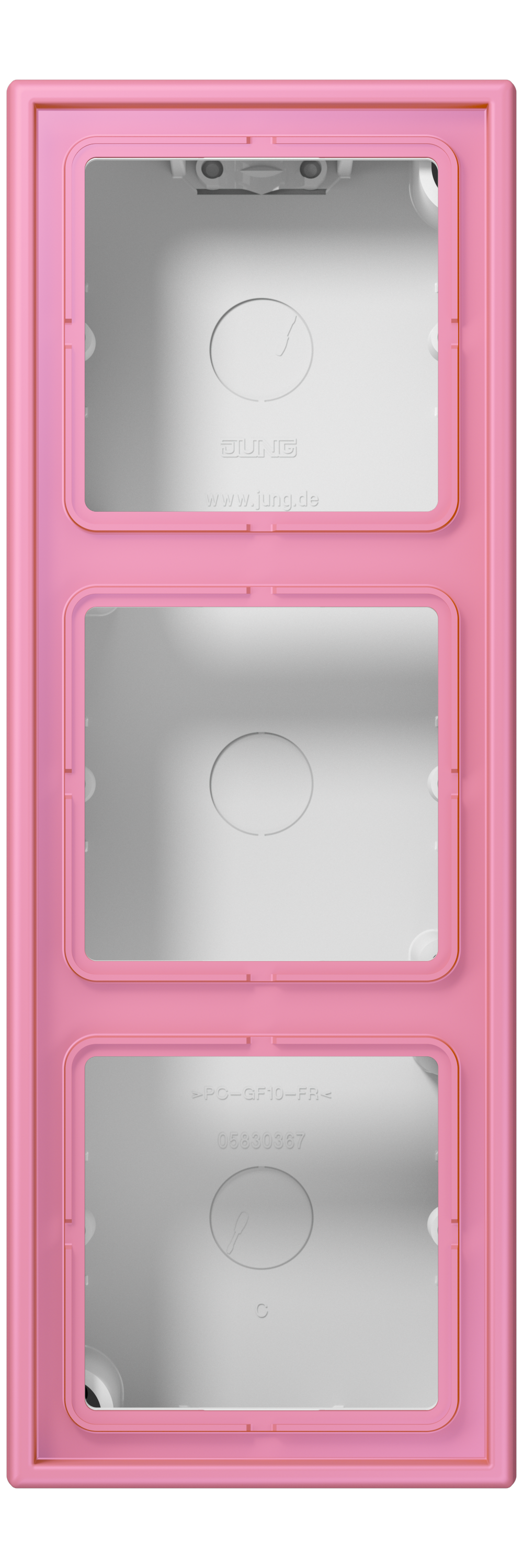 Surface cap 3-gang, LS CUBE, duroplastic lacquered, rose vif (4320C ...