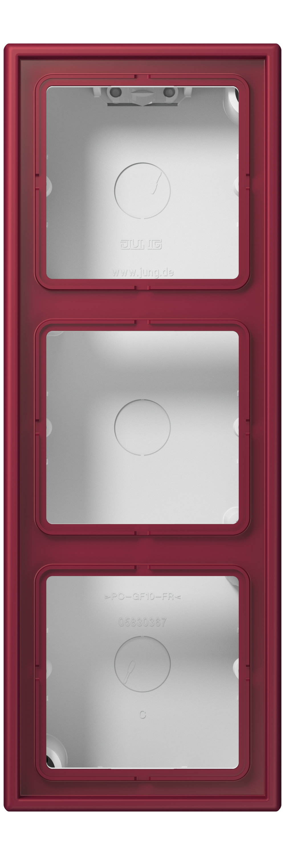 Surface cap 3-gang, LS CUBE, duroplastic lacquered, le rubis (4320M ...