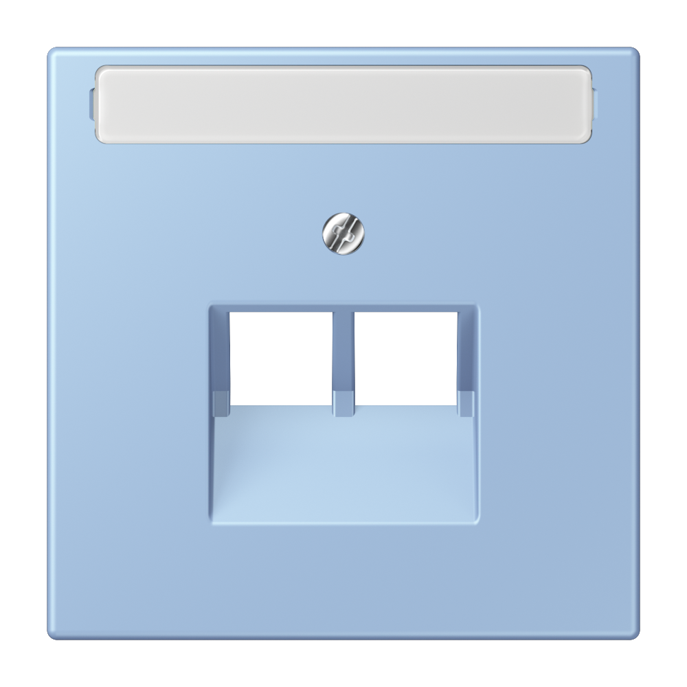 Centre plate for IAE/UAE sockets, 2 x 8-pole, outremer moyen (32021 ...