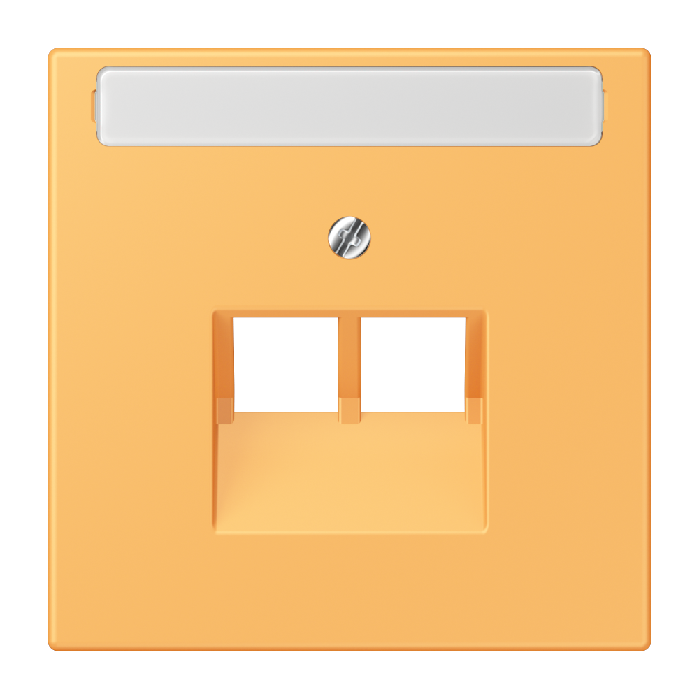 Centre plate for IAE/UAE sockets, 2 x 8-pole, ocre jaune clair (4320L ...