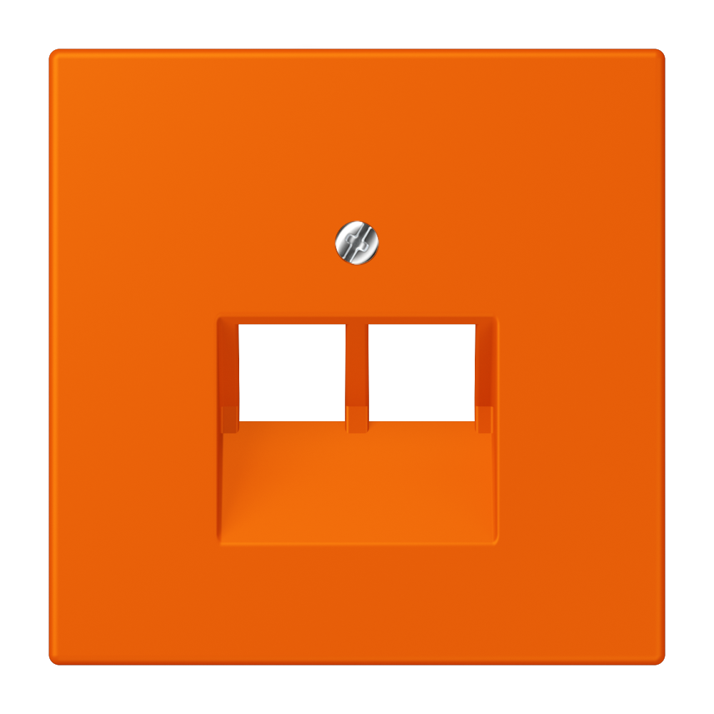 Centre plate for IAE/UAE sockets, 2 x 8-pole, orange (32080) | LC 969-2 ...