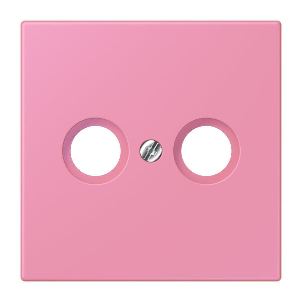 Placa central 1 fase para tomas de antena, rose vif (4320C) | LC 990 TV 246