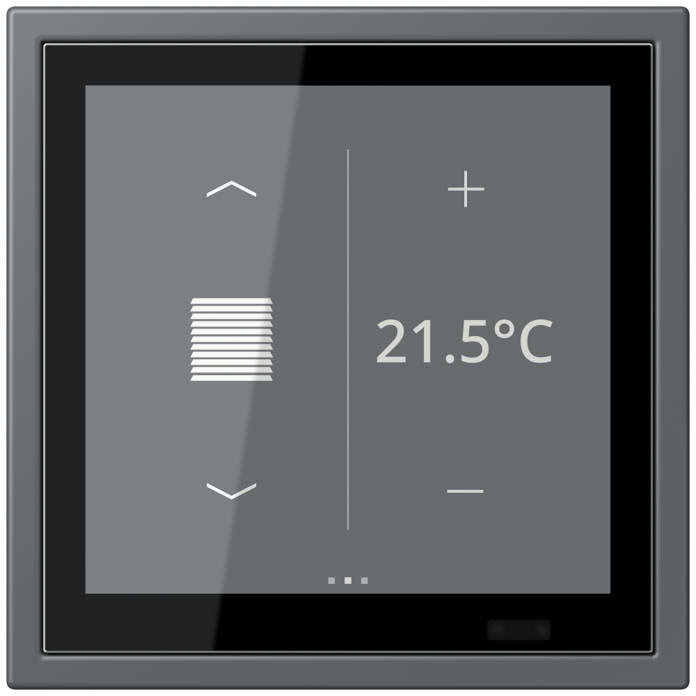 KNX room controller LS TOUCH with frame LS ZERO, Secure, gris foncé 31 ...