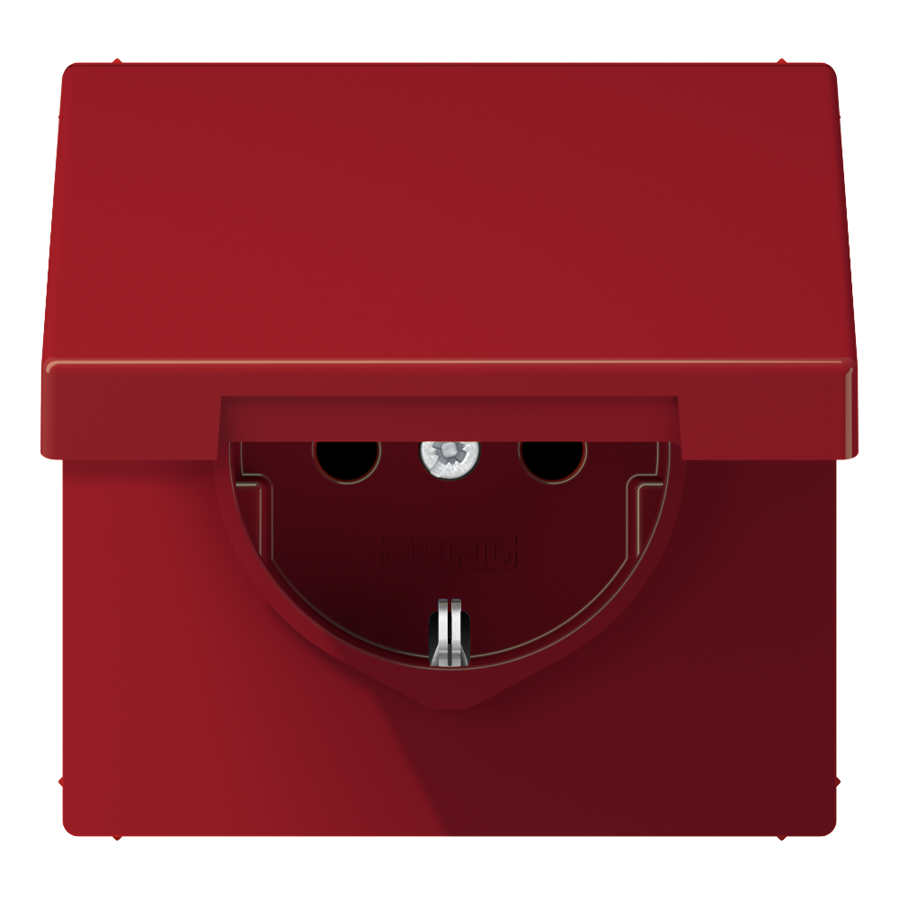 SCHUKO® socket, Safety+, thermoplastic, red | LS 1520 BFKIKL RT