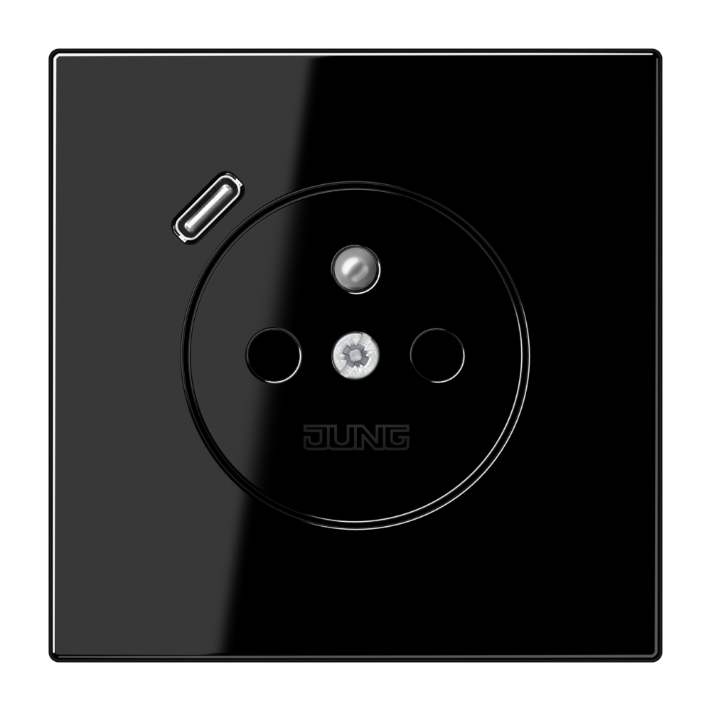 Socket, French/Belgian system with USB charger, Safety Plus ...