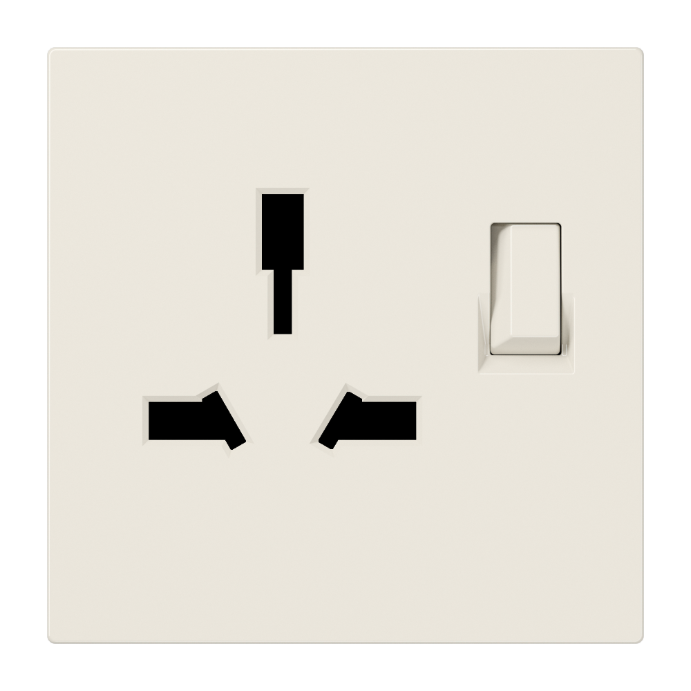 Switched socket, type G + I, ivory | LS 4171 GI SW