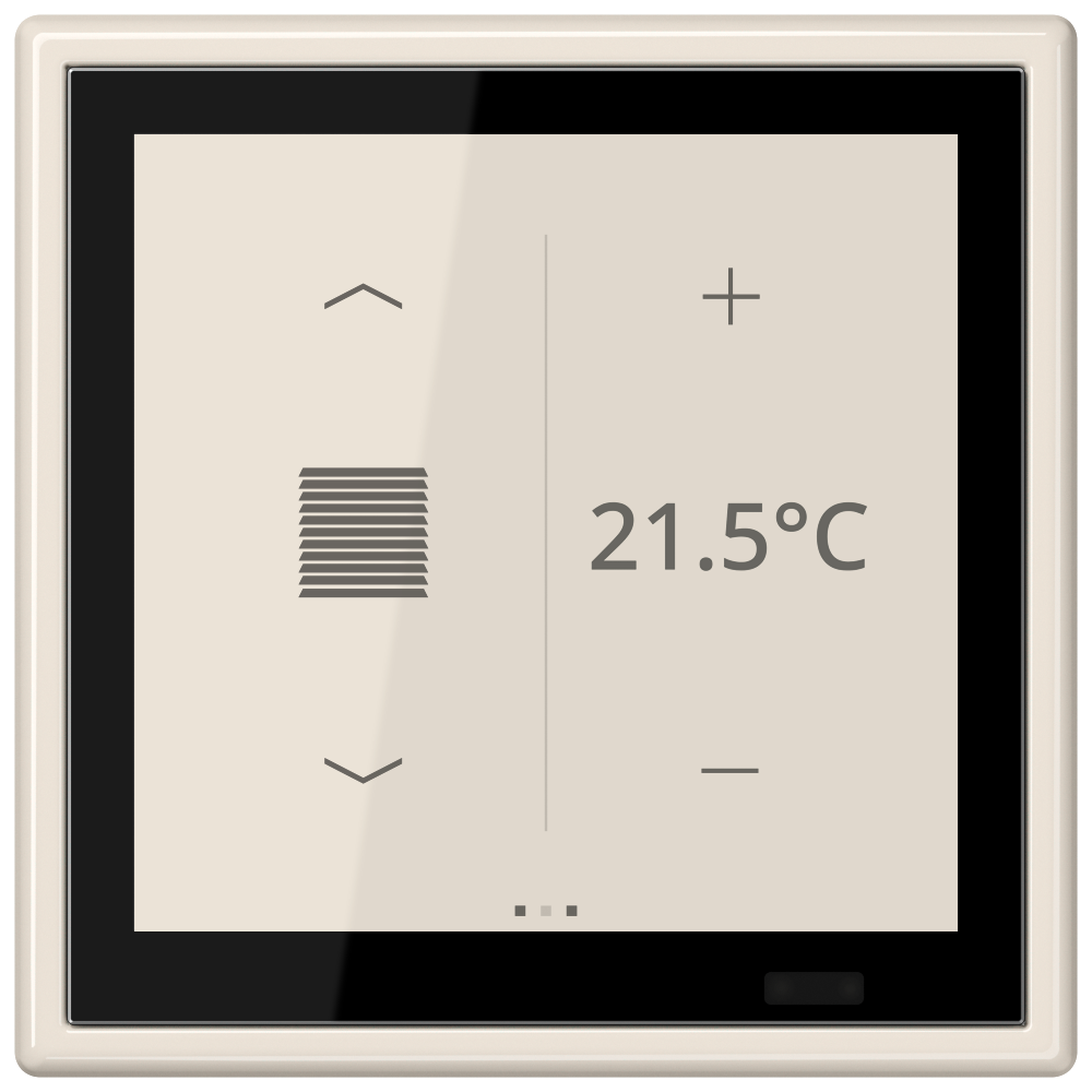 KNX room controller LS TOUCH with frame LS 990, Secure, ivory | LS 459 D 1S