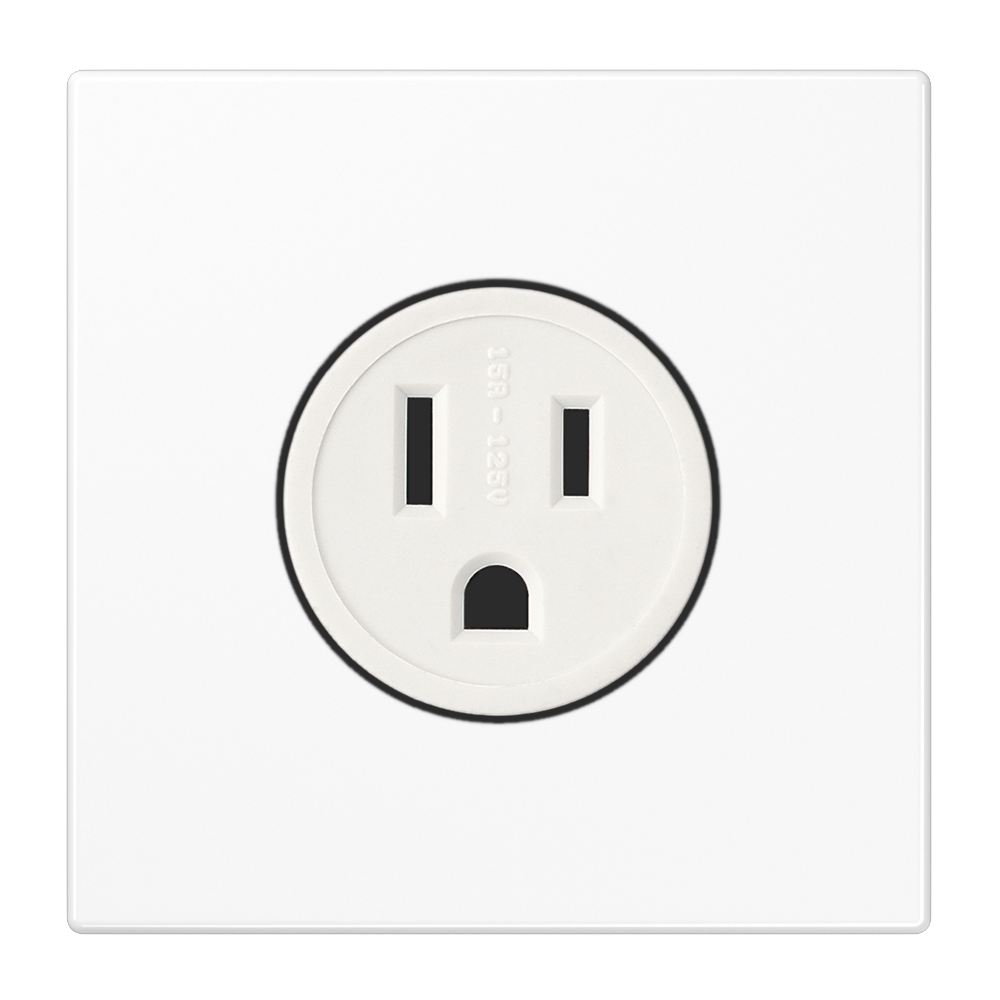 Socket, US NEMA system, screw terminals, thermoplastic, white | LS 521-15 WW