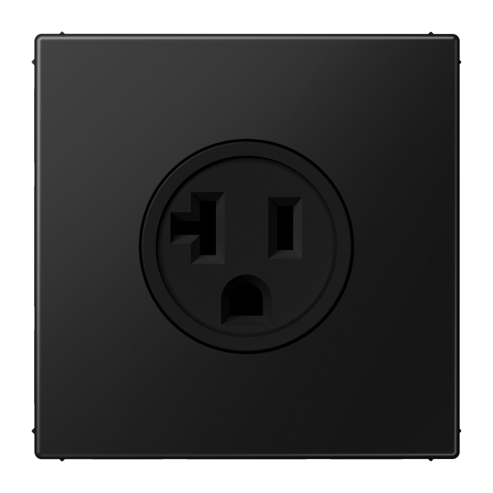 Socket, US NEMA system, screw terminals, thermoplastic lacquered, matt graphite black | LS 521 ...