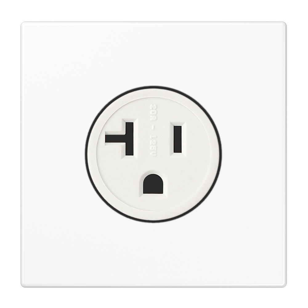 Socket, US NEMA system, screw terminals, thermoplastic, white | LS 521 ...