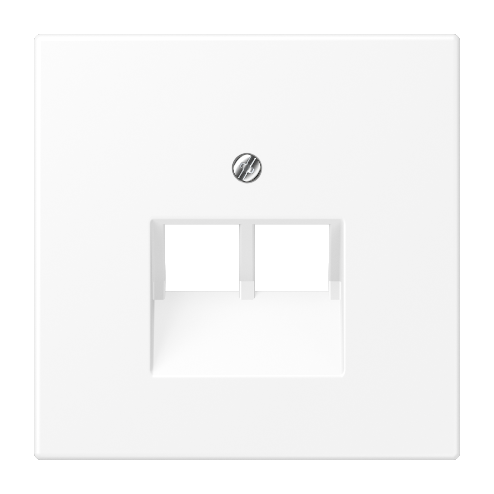 Centre plate for IAE/UAE sockets, 2 x 8-pole, matt snow white | LS 969 ...