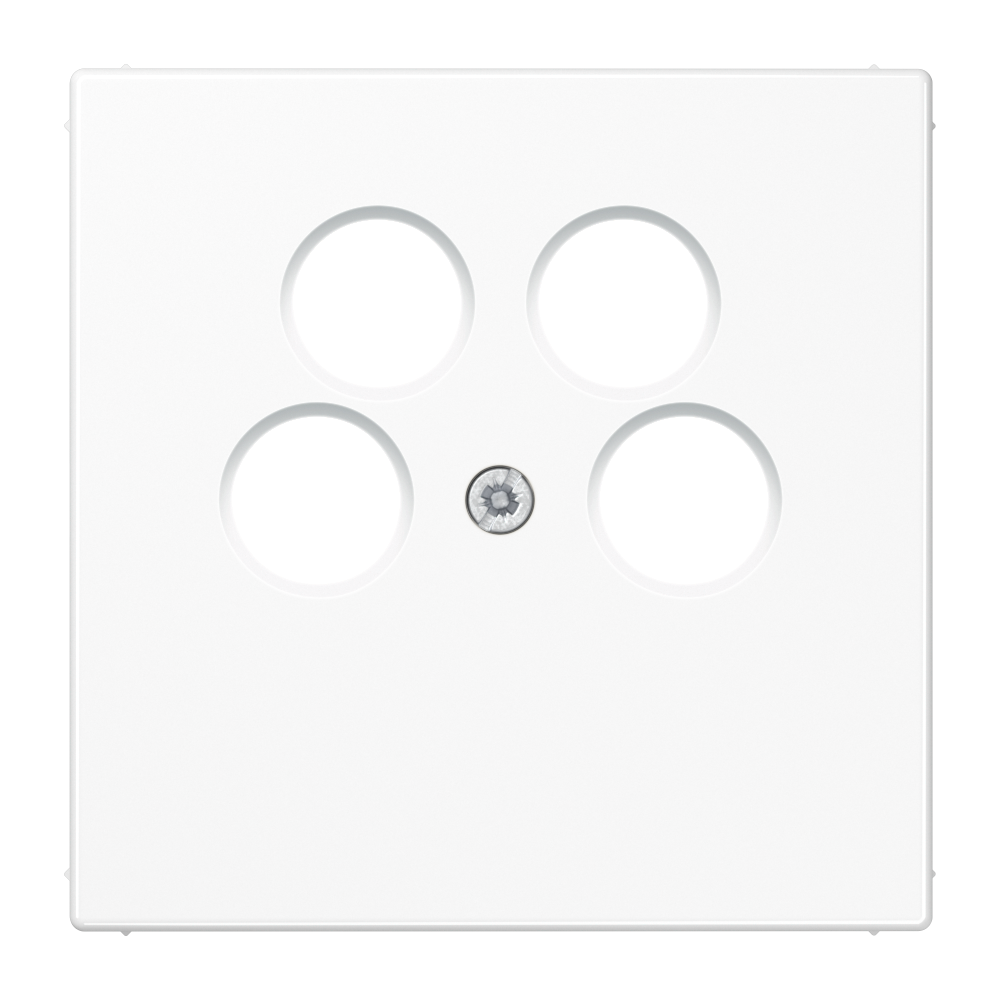 Centre plate for 4-hole SAT-TV socket (Axing), Thermoplastic, white ...