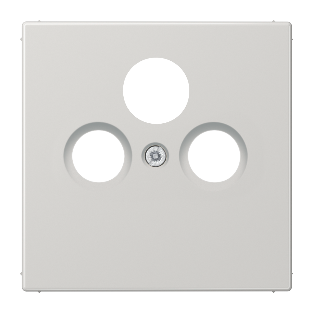 Centre plate for SAT-TV-FM sockets, Thermoplastic, light grey | LS 990 ...