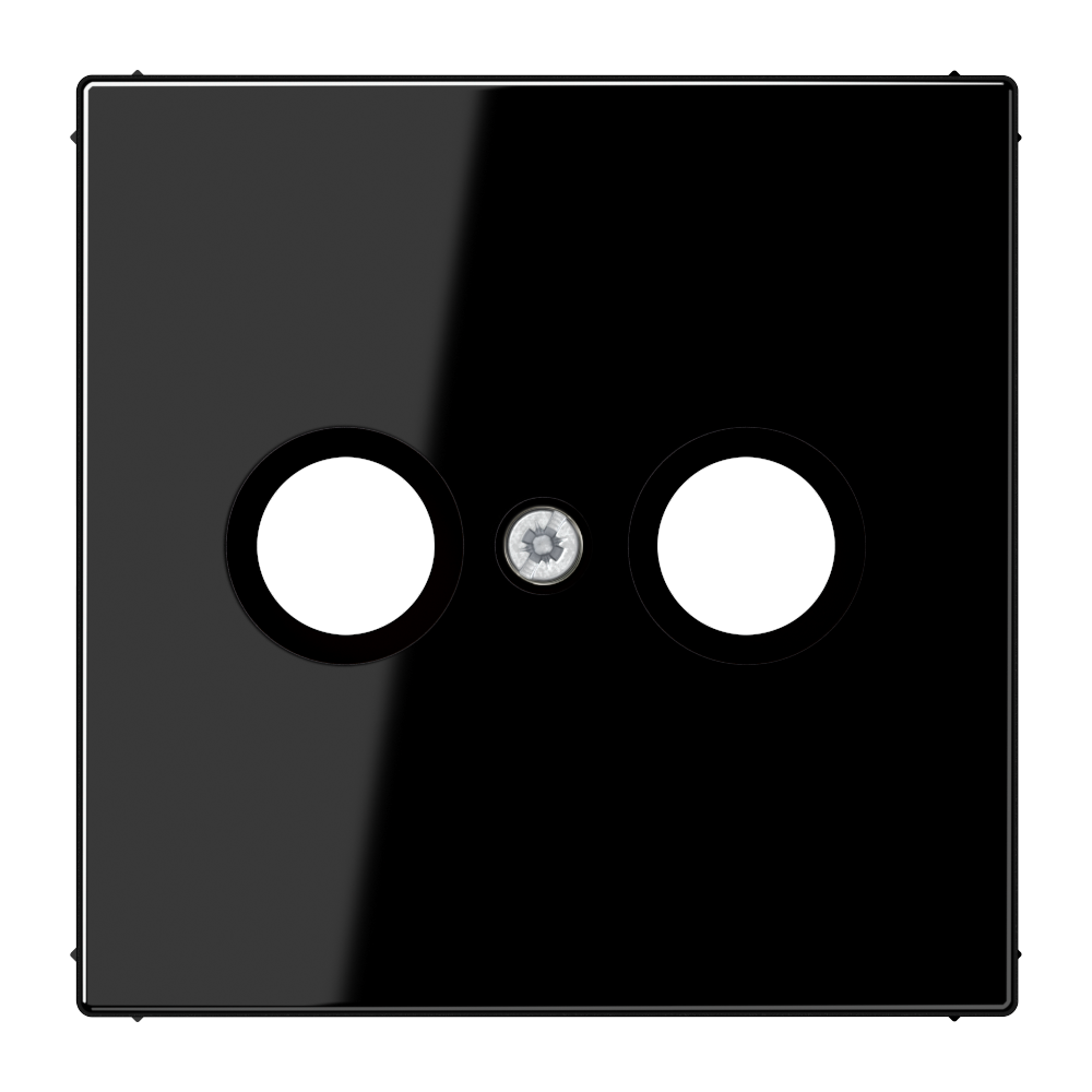 Placa central 1 fase para tomas de antena, Termoplástico, negro | LS ...