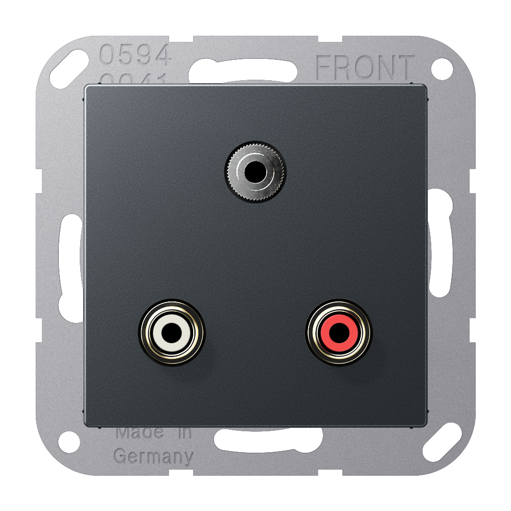 Cinch Audio (RCA) / Stereo Jack (TRS 3.5 mm), matt anthracite | MA A ...