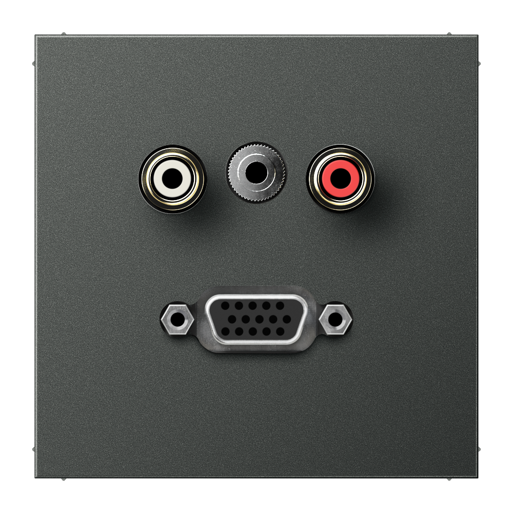 Cinch Audio (RCA) / Jack 3,5 mm / VGA, antracita | MA AL 1072 AN