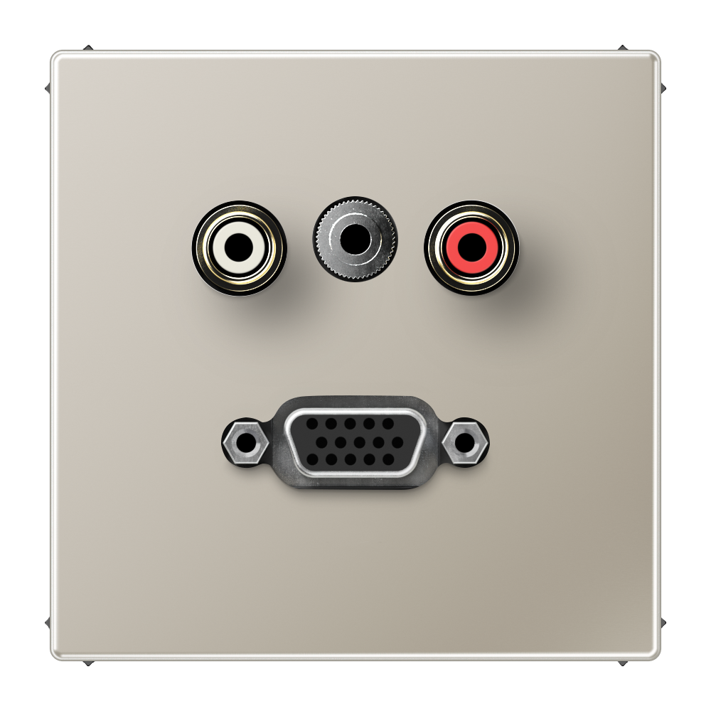 Cinch Audio (RCA) / Stereo Jack (TRS 3.5 mm) / VGA, stainless steel ...
