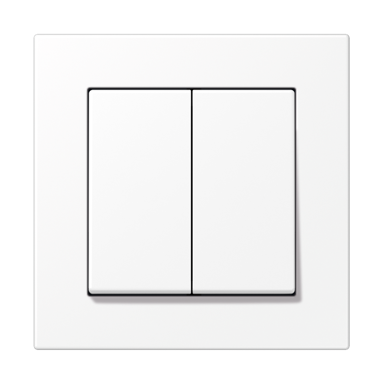 Matter push-button 2-gang, battery-powered, set, 4-channel, matt snow white | MATS A 550 595 WWM