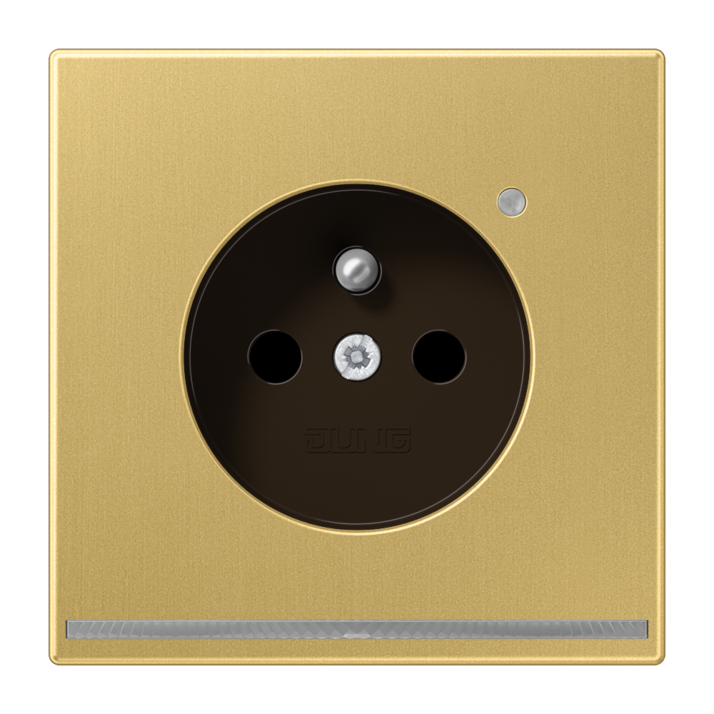 Socket, French/Belgian system with LED floor pilot light, Safety+ ...