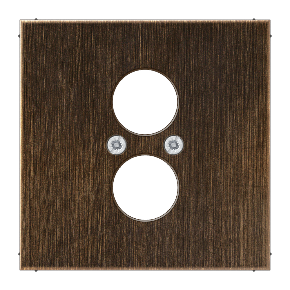 Centre plate for 2 circular electrical connectors up to 18.5 mm Ø ...