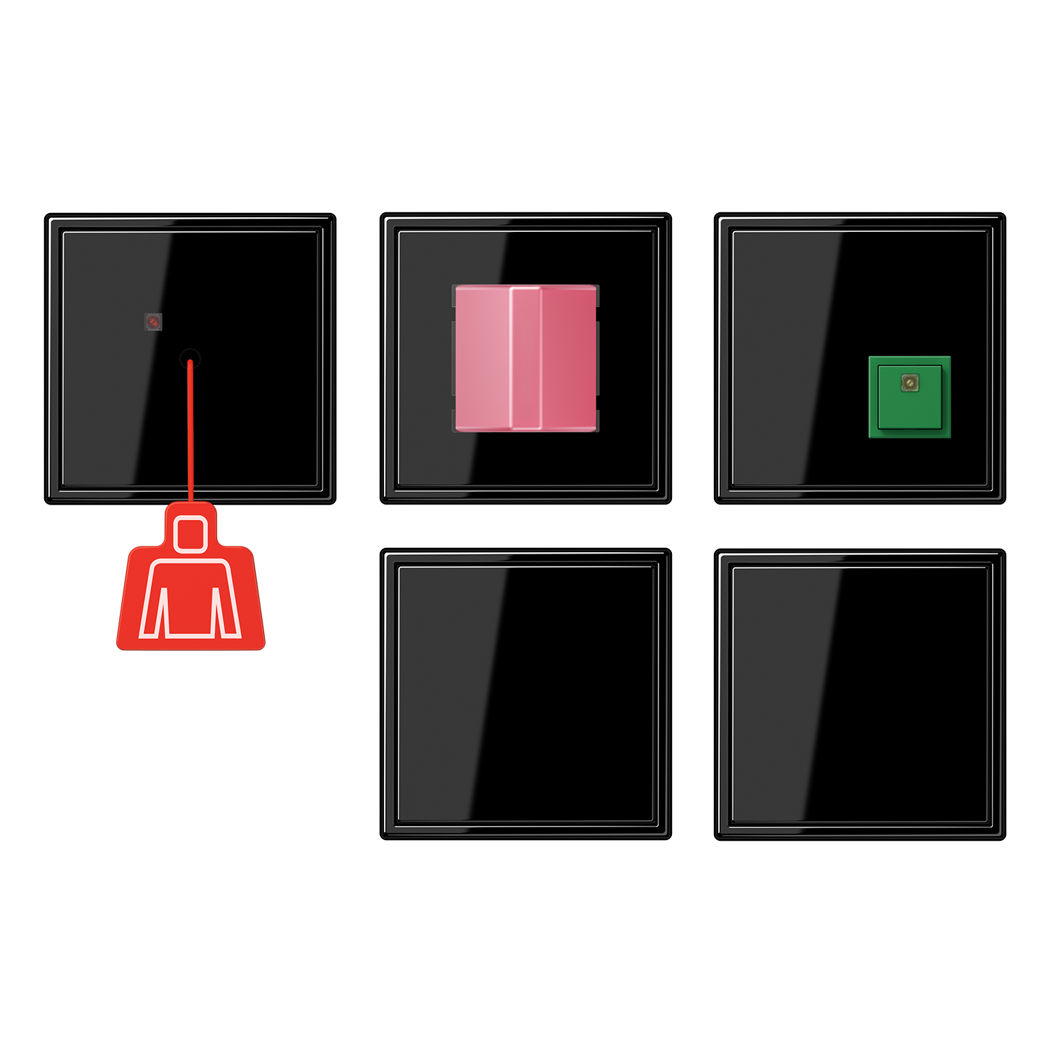 Emergency system set with UPS, black | NRS LS 0834-2 SW