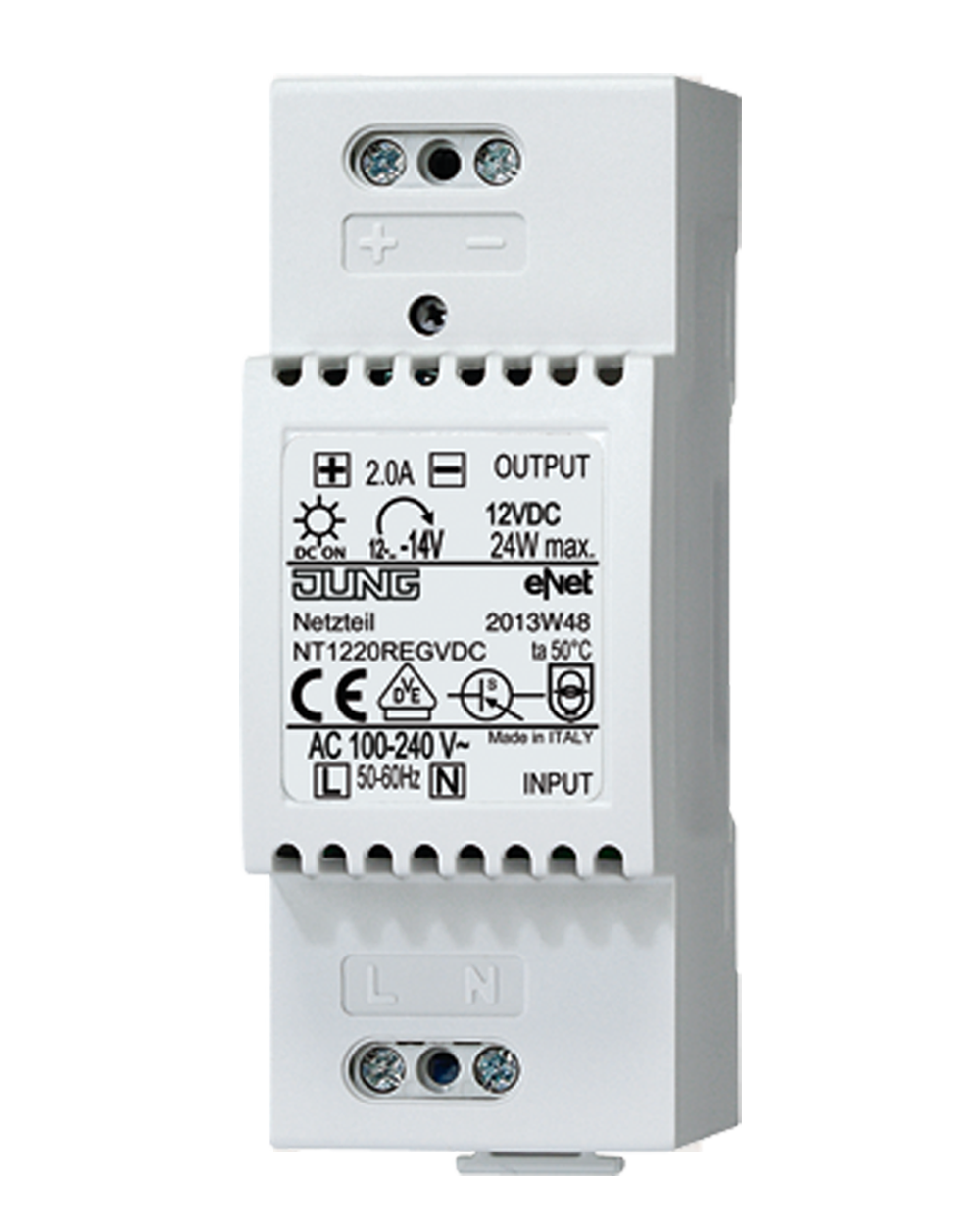 Power supply, DC 12 V, rail mounting device, 2 rail units | NT 1220 REG VDC