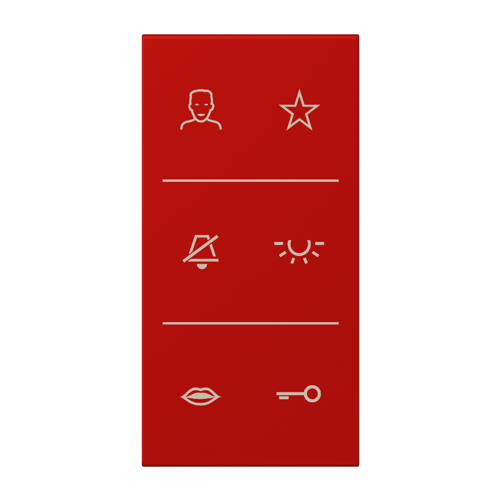 Symbol cover video 3-gang, F50, rouge vermillon 31 (32090) | SI V6 LC ...